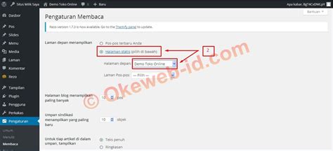 Membuat Tampilan Halaman Utama Oke Web Indonesia