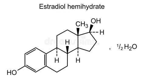 Chemical Structure Of Estradiol Hemihydrate Drug Substance Stock Illustration Illustration Of