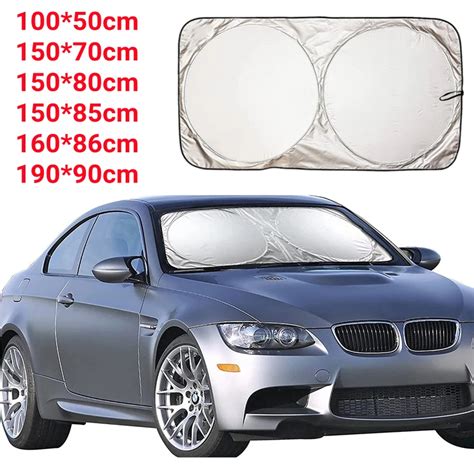 15070cm 자동차 앞 유리 커버 차양 Uv 보호 쉴드 자동 스타일링 접이식 자동차 창 차양 앞 유리 블록 커버