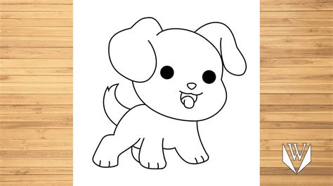 วิธีการวาด ลูกสุนัขน่ารัก ทีละขั้นตอน การวาดภาพง่ายดาวน์โหลดหน้าระบายสีฟรี Youtube
