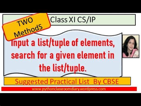 16 Input A List Tuple Of Elements Search For A Given Element In The List Tuple YouTube