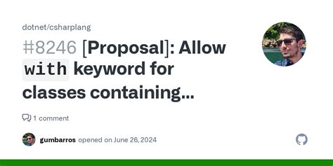 Proposal Allow `with` Keyword For Classes Containing Constructor Expecting Itself · Issue