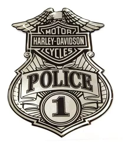 Adhesivo De Resina Cicles Police Para Harley Davidson 19350 Color Cromo Mercadolibre