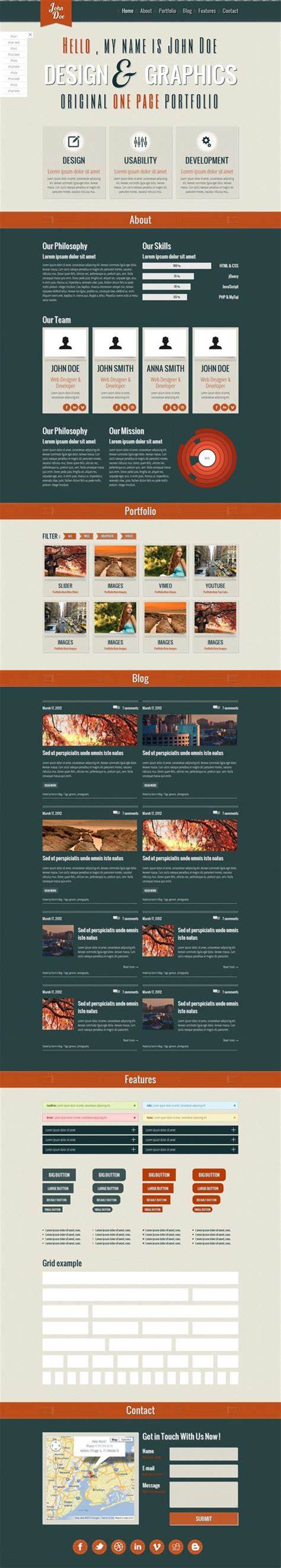 Responsive Html5 Css3 Portfolio Template Portfolio Templates Html5