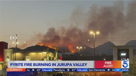 Riverside County Fire Burns In Hills Above Jurupa Valley Ktla