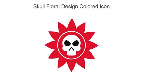 Skull Floral Design Colored Icon In Powerpoint Pptx Png And Editable Eps Format