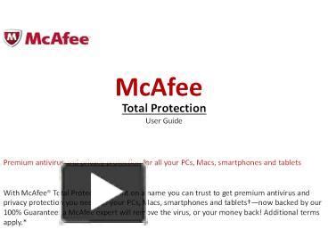 Mcafee Com Activate Enter Email And Verify Key McAfee Activate Presentation Free To Download
