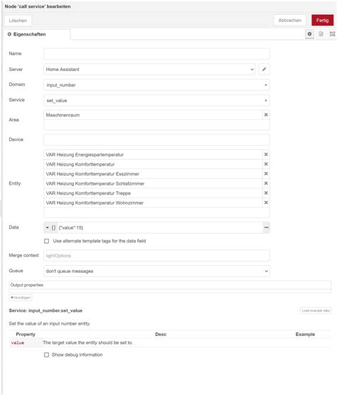 Writing Multiple Values With Call Service Node Mixup Node Red