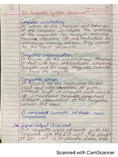Unit 2 The Computer System Hardware Pdf