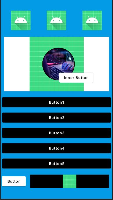 I Am Having Trouble Positioning Views In A Full Screen Android App Stack Overflow