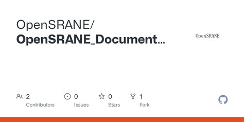 github opensrane opensrane documentation
