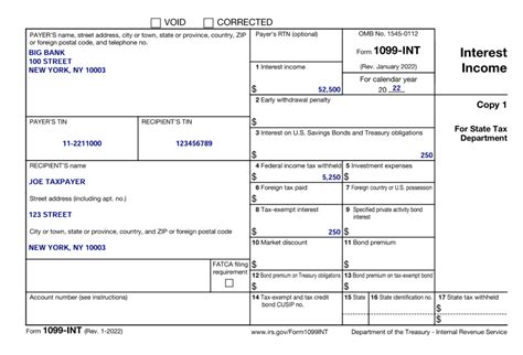1099 Form Example