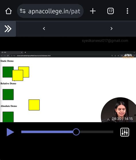 How Css Position Property Explained By Apna College Course Kaneez Fatima Syed Posted On The