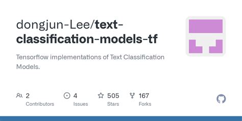 Github Dongjun Lee Text Classification Models Tf Tensorflow Implementations Of Text
