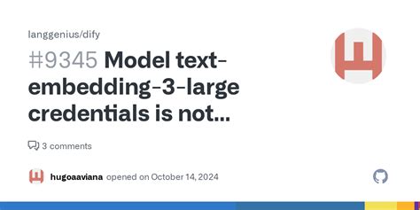 Model Text Embedding 3 Large Credentials Is Not Initialized · Issue 9345 · Langgeniusdify · Github