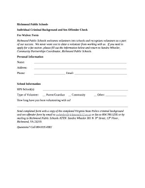 Individual Criminal Background And Sex Offender Check Doc Template PdfFiller