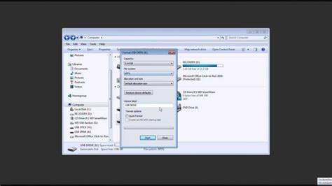 Format A Usb Stick For Storage Readyboost Or Backups In Windows 7 Or Vista Youtube