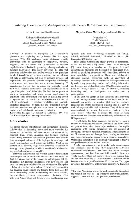 Pdf Fostering Innovation In A Mashup Oriented Enterprise 20