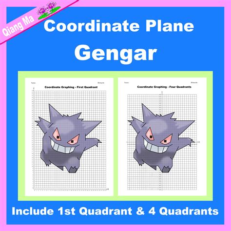 Pokemon Coordinate Plane Graphing Picture Gengar Made By Teachers Pokemon Coordinate Plane Graphing Picture Gengar Made By Teachers