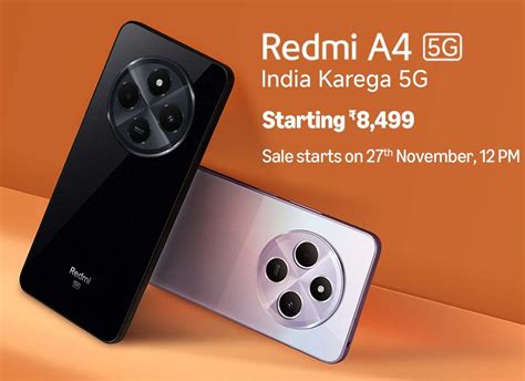 Redmi A4 5g Launched In India At ₹8499 Featuring 5g Connectivity
