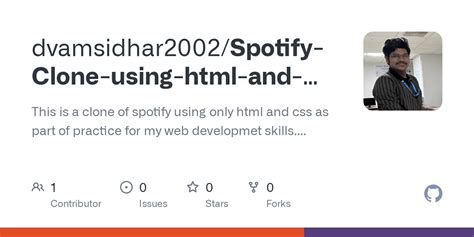 Github Dvamsidhar Spotify Clone Using Html And Css This Is A Clone Of Spotify Using Only