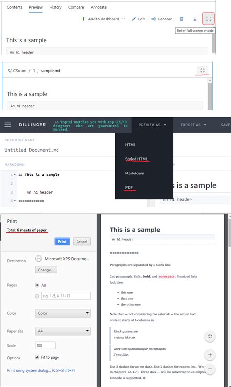 tfs 2017 online code editor print md markdown stack overflow