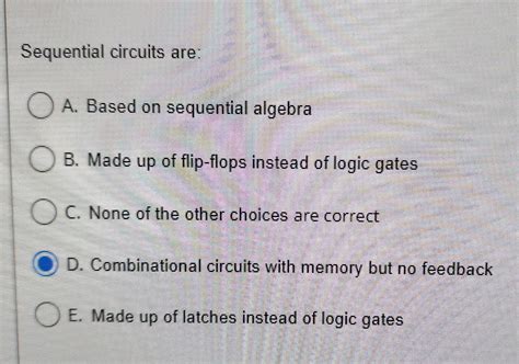 solved sequential circuits are a ﻿based on sequential