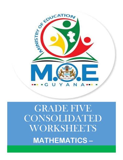 Grade 5 Mathematics Problem Solving Week 1 2022 Consolidated Worksheet