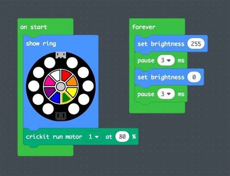 program crickit and cpx with makecode stroboscopic zoetrope