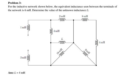 Solved Problem For The Inductive Network Shown Below The Chegg