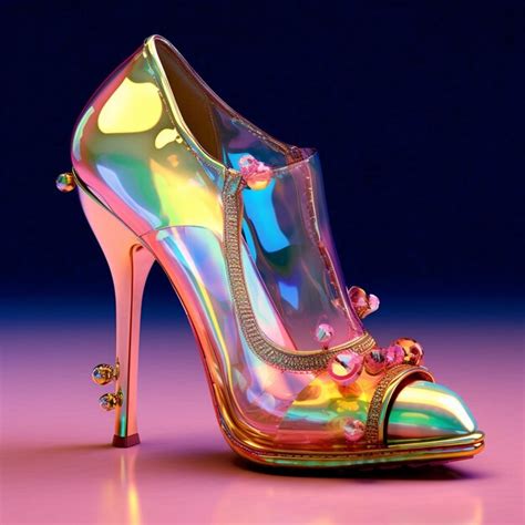 Premium Photo Beautiful Stylish Female High Heels Bright Shoes
