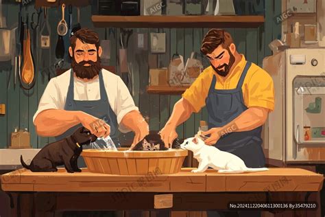 Ai创作图猫粮插画设计 猫宠物店 宠物打理 油坊插画 猫咪做咖啡插画 肉铺插画 猫狗粮插画 宠物美容院 宠物服务 粉条制作插画 手工作坊人物插画 猫粮店 宠物洗护 手工榨油坊插画 农家厨房场景