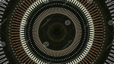 Abstract Moving Flashing Large Rings On Black Background Seamless Loop Animation Pulsating