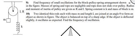 Solved Find Frequency Of Small Oscillations For The