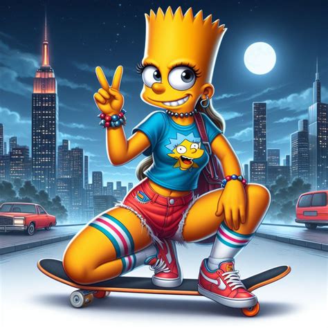 Skater Girl Bart Simpson Ai Generated By Joshuaecw21985 On Deviantart