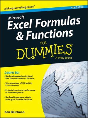 Excel Formulas Functions For Dummies By Ken Bluttman OverDrive