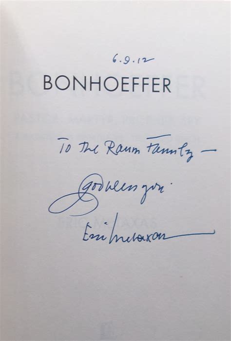 Bonhoeffer Pastor Martyr Prophet Spy By Metaxas Eric Near Fine Hardcover 1st Edition