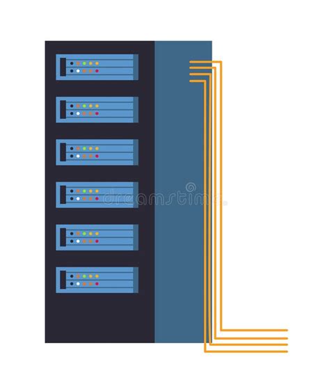 Data Servers With Slots And Storage For Files Stock Illustration Illustration Of Storage