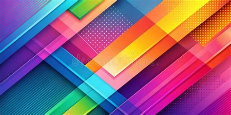 Colorful Dynamic Geometric Shapes On Diagonal Gradient Background Abstract Dynamic Colorful