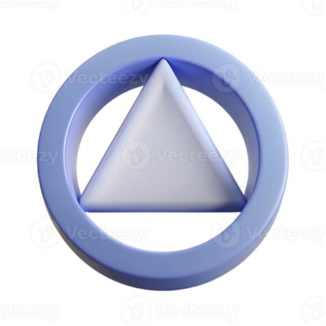 Peaceful Vibrant Minimalist Circle Within A Triangle Clean Lines Single Weight Stroke With