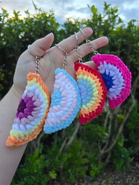 Crochet Lgbtq Pride Flag Keychain Lesbian Flag Bisexual Flag