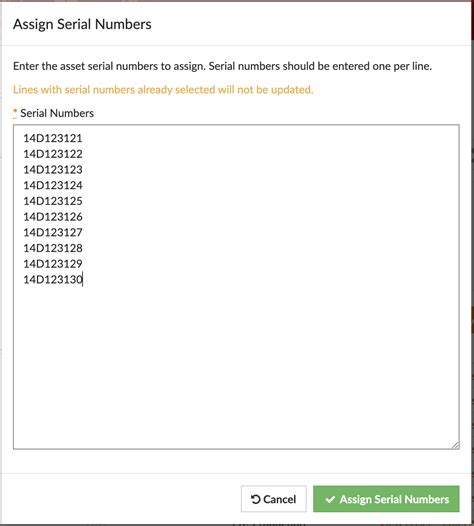 Bulk Assignment Of Serial Numbers In Job Cards Knowledge Base