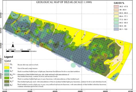 Kriging Estimation Of Caco3 Based On Fractal Distribution Of Data