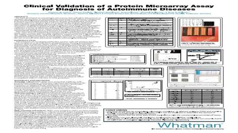 Clinical Validation Of A Protein Microarry Assay For Diagnostics Of Autoimmune Disease