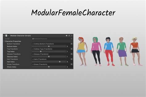 Modular Female Character Game Toolkits Unity Asset Store