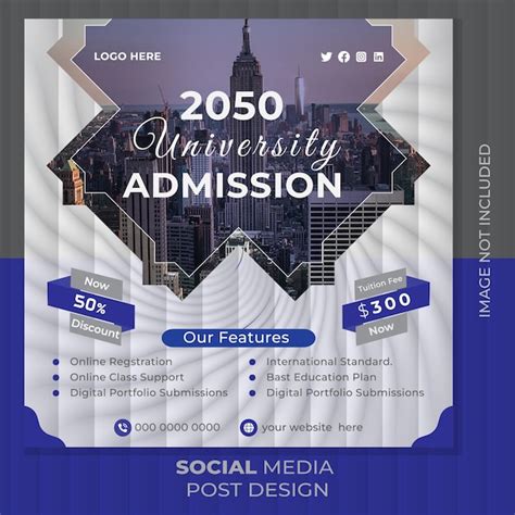 소셜 미디어 포스트 배너 디자인 프리미엄 벡터