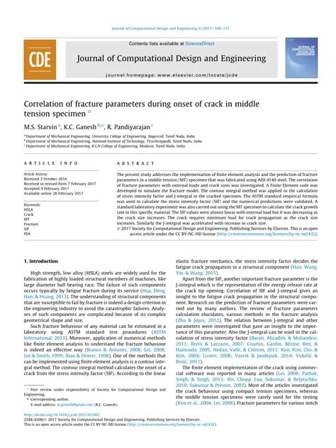 Pdf Correlation Of Fracture Parameters During Onset Of Crack In Middle Tension Specimen