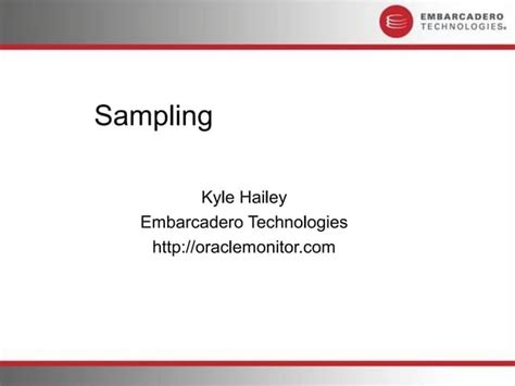 oracle 10g performance chapter 00 sampling ppt