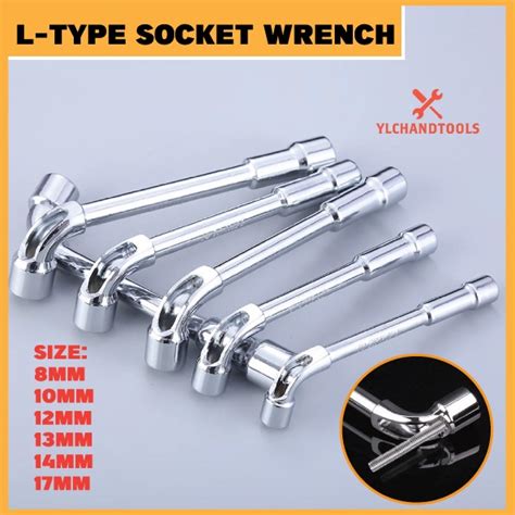 Ready Stock L Type Socket Wrench Torque Wrench Pipe Wrench Hexagonal