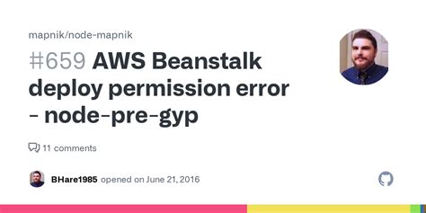 Aws Beanstalk Deploy Permission Error Node Pre Gyp Issue Mapnik Node Mapnik Github